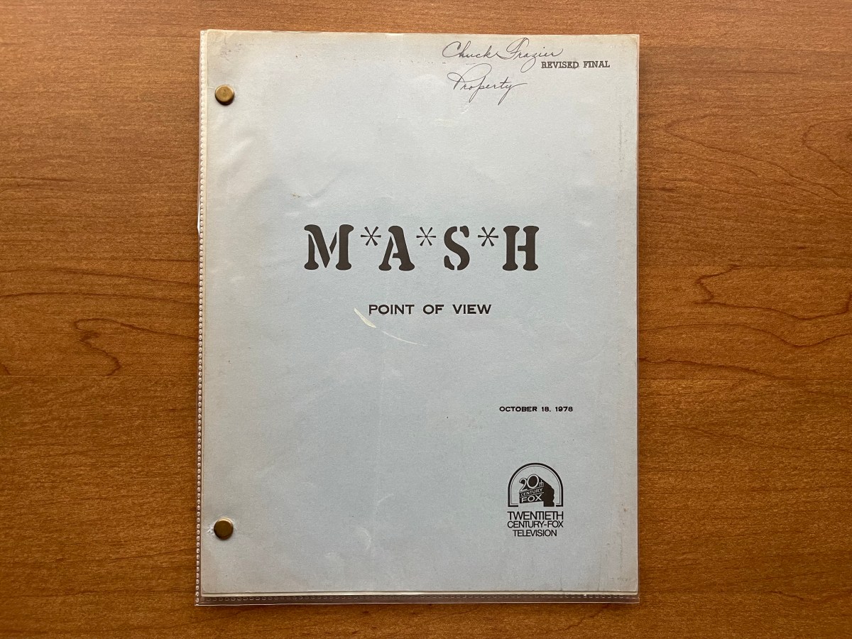 Script Spotlight 6: “Point of View” – The M*A*S*H Historian