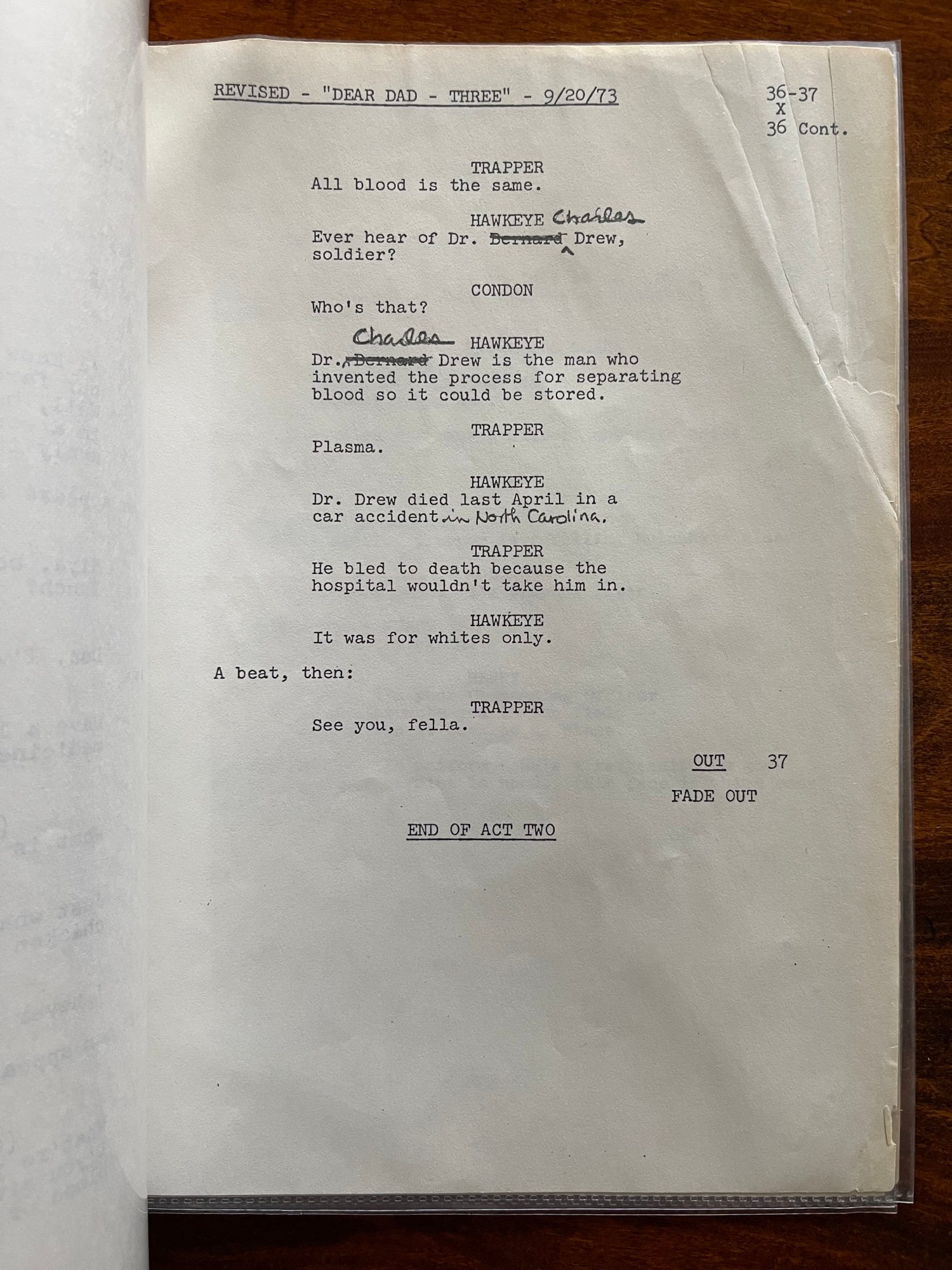 Script Spotlight 8: “Dear Dad…Three” – The M*A*S*H Historian