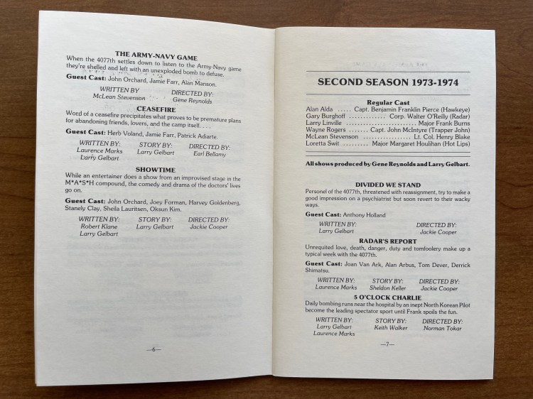 From the M*A*S*H Library 10: M*A*S*H: The First Five Years: 1972-1977 ...