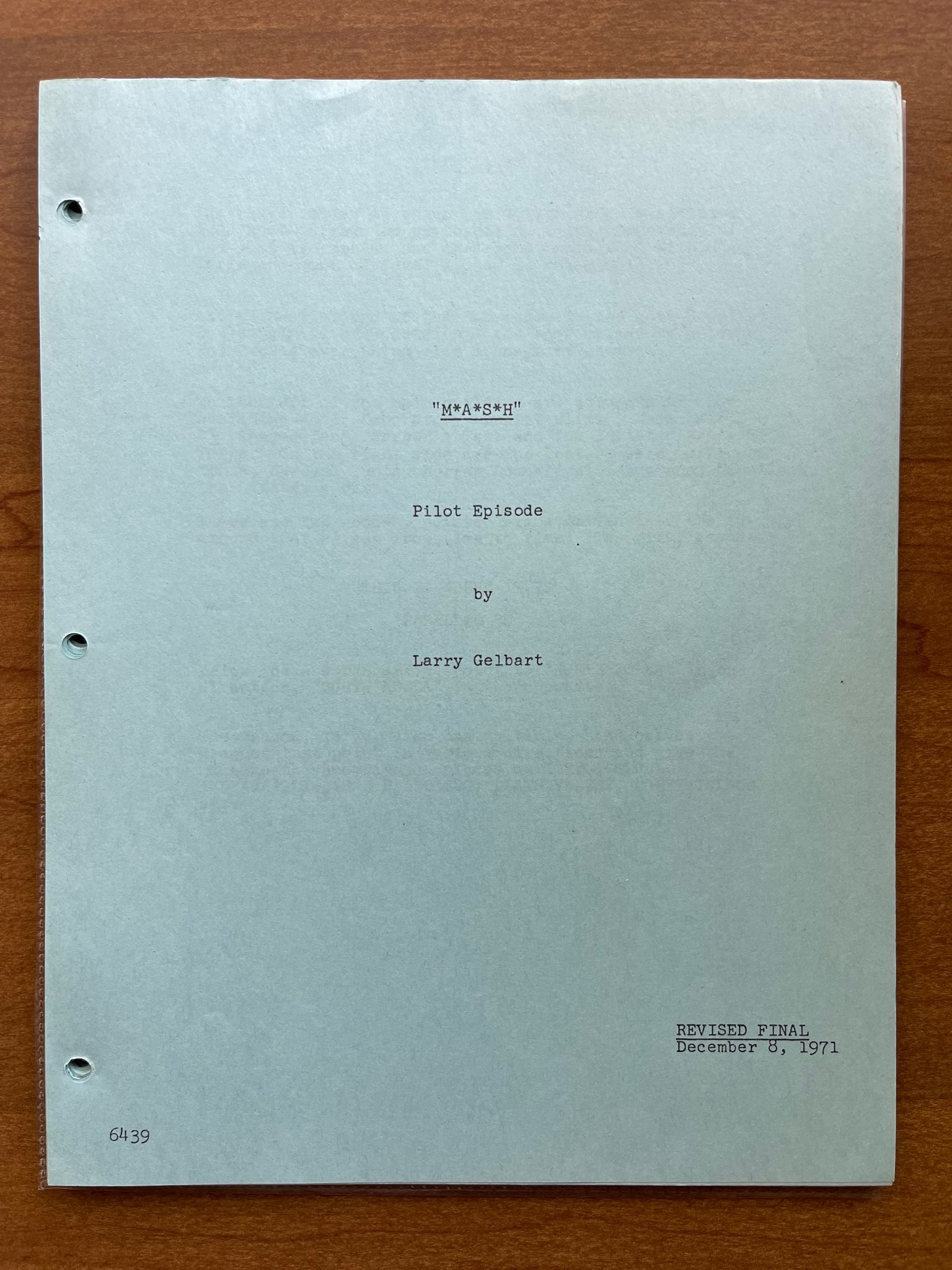 Script Spotlight 12: “Pilot Episode” – The M*A*S*H Historian