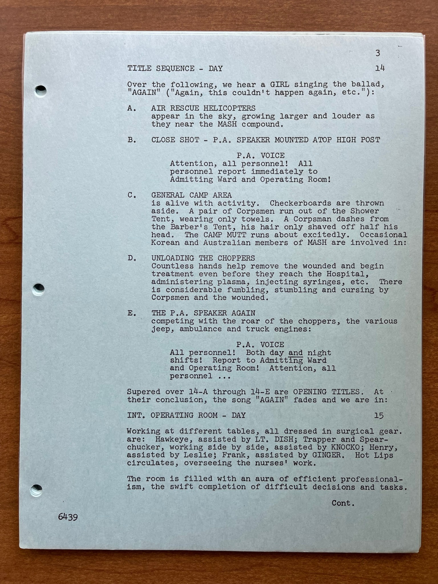 Script Spotlight 12: “Pilot Episode” – The M*A*S*H Historian
