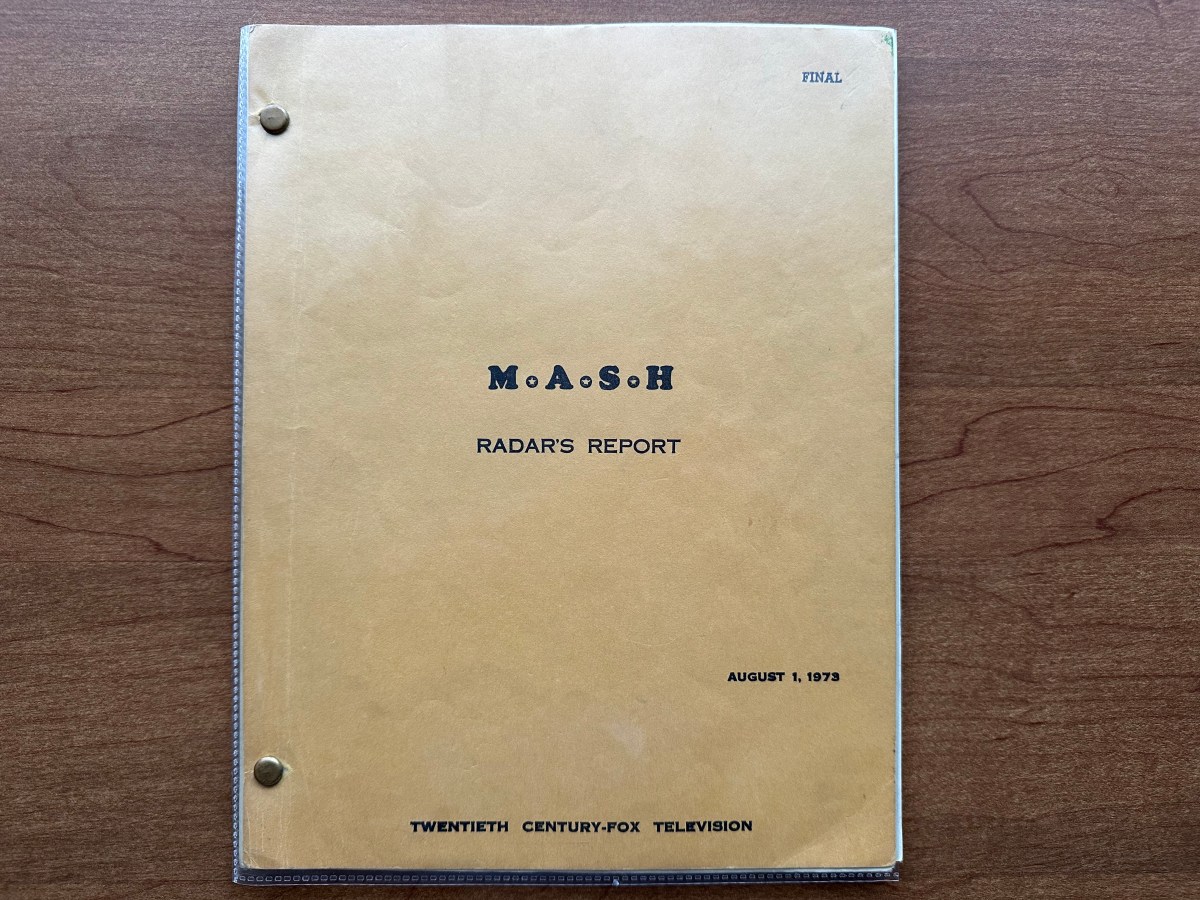 Script Spotlight 18: “Radar’s Report” – The M*A*S*H Historian
