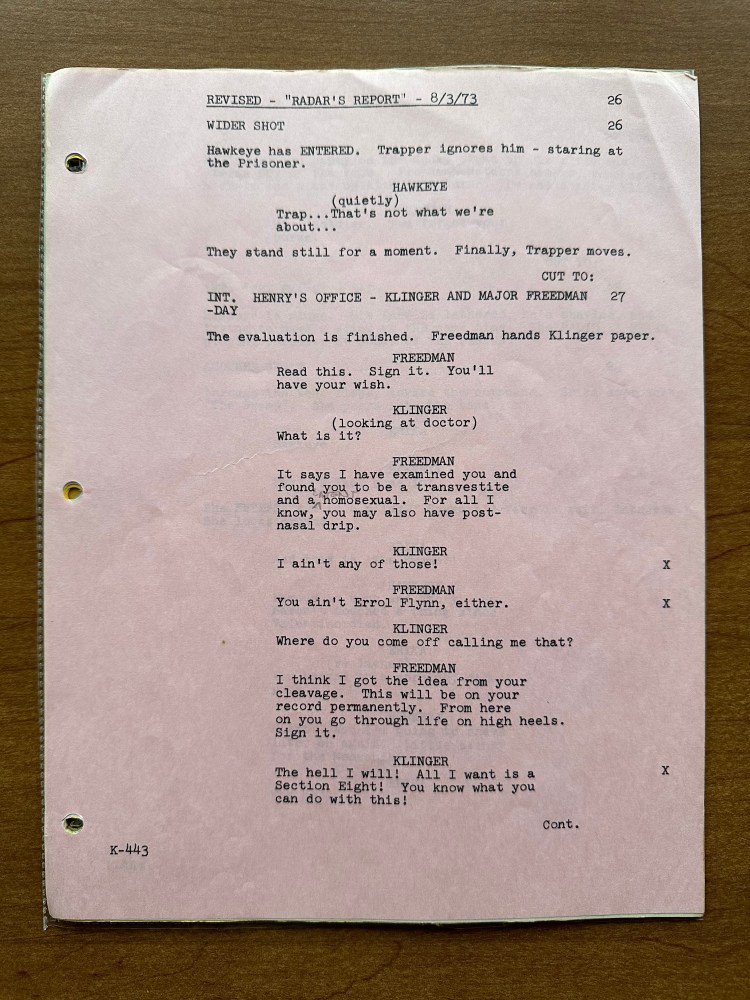 Script Spotlight 18: “Radar’s Report” – The M*A*S*H Historian
