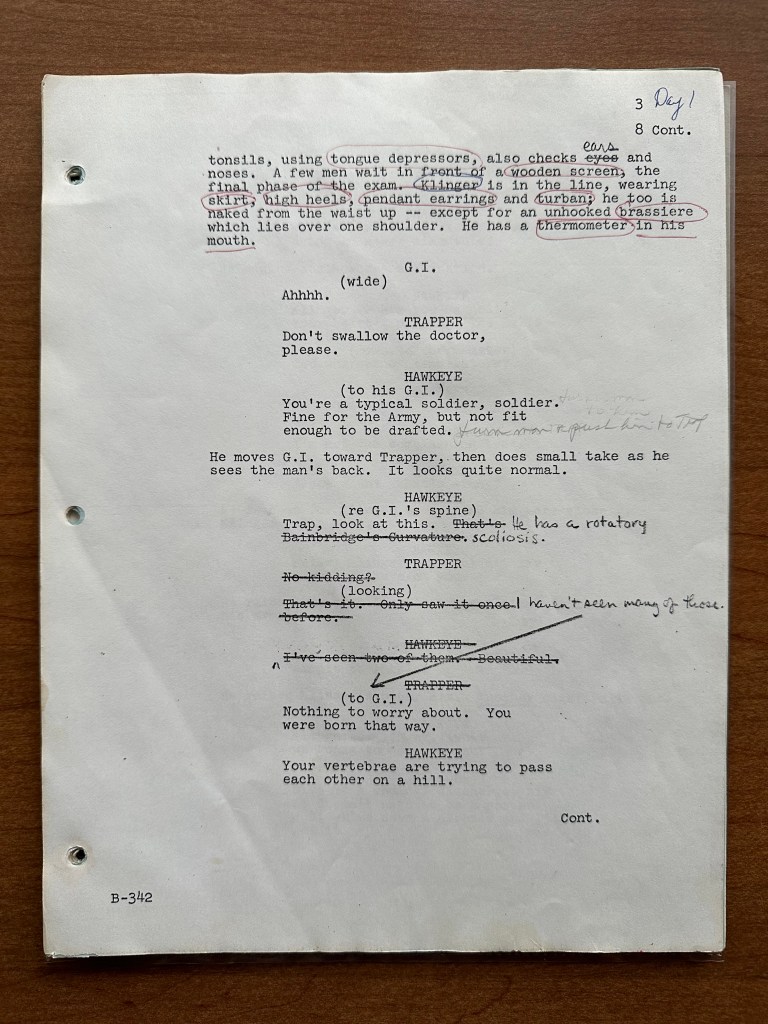 Script Spotlight 20: “Check-Up” – The M*A*S*H Historian