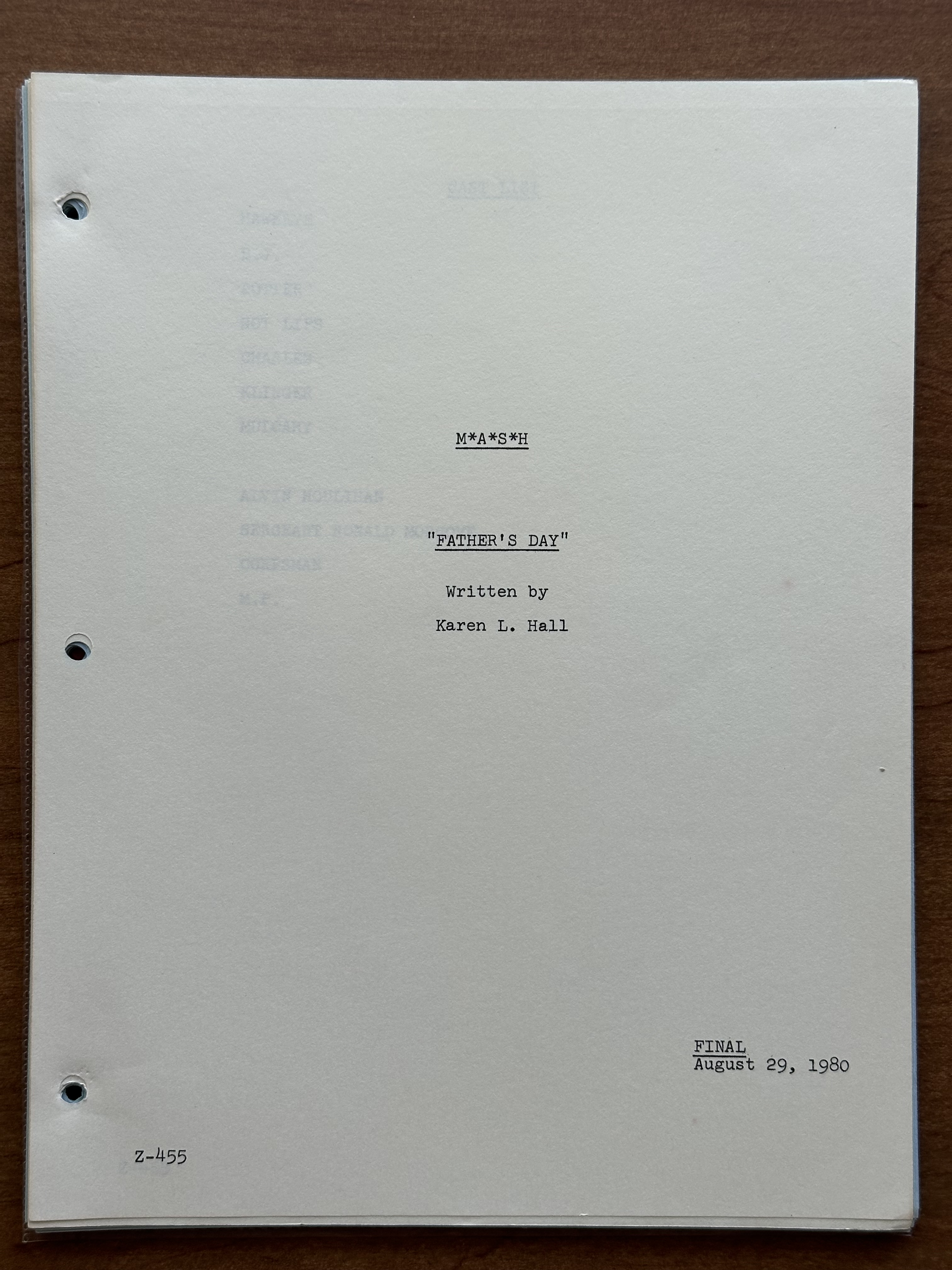 Script Spotlight 33: “Father’s Day” – The M*A*S*H Historian