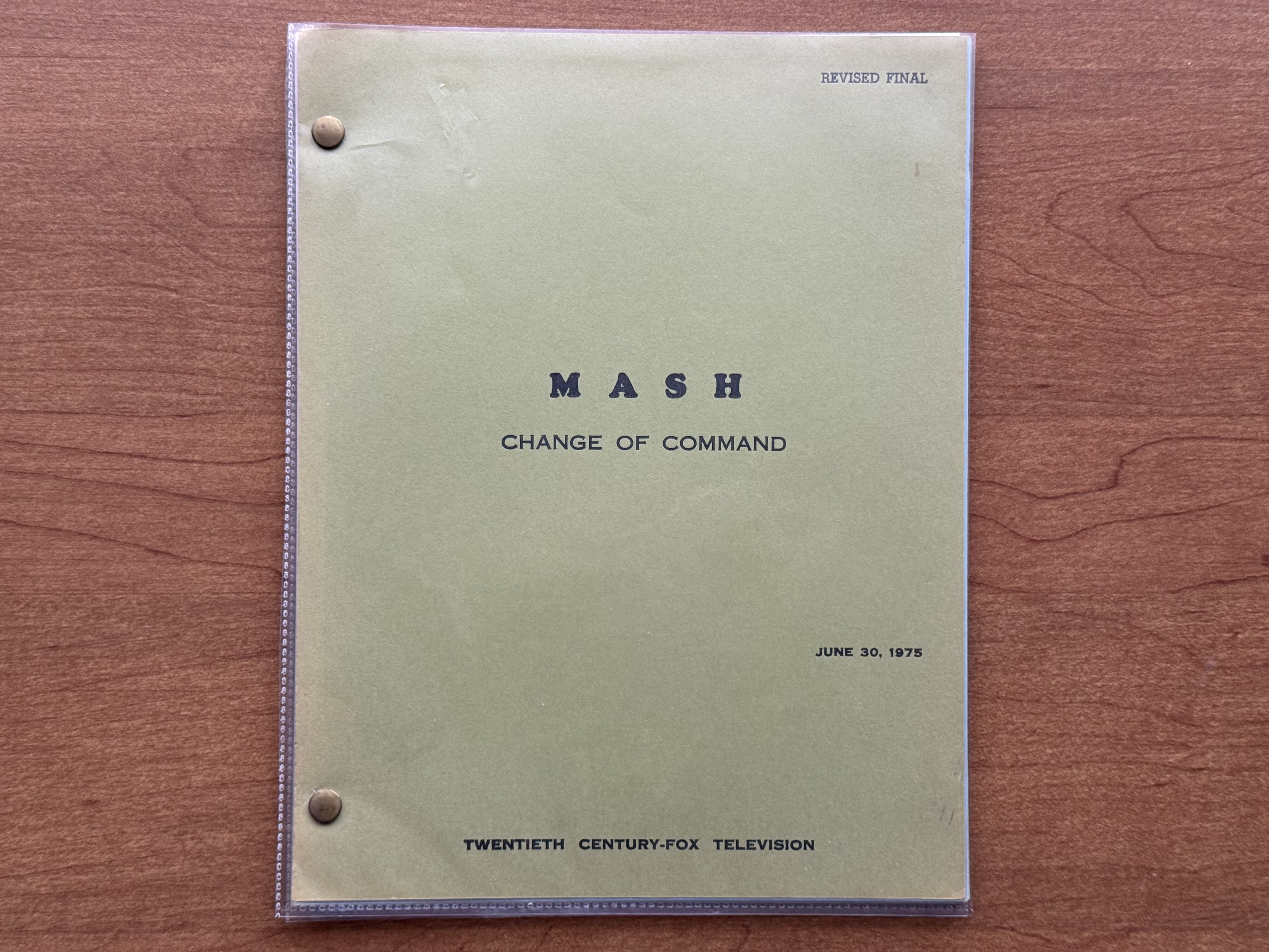 Script Spotlight 43: “Change of Command” – The M*A*S*H Historian