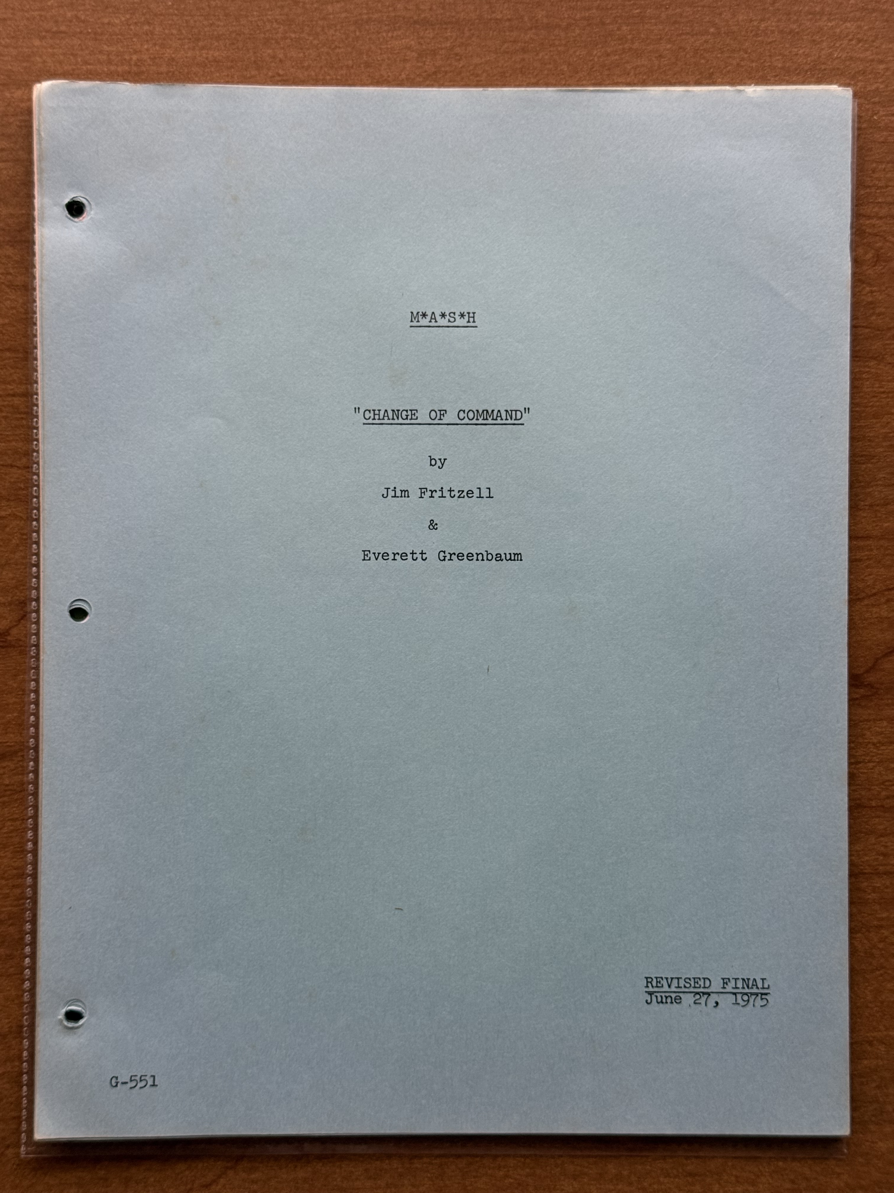 Script Spotlight 43: “Change of Command” – The M*A*S*H Historian