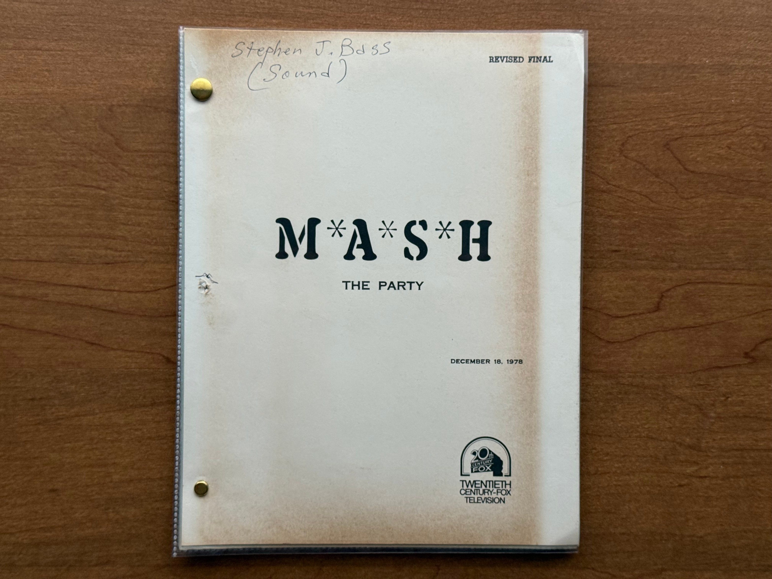 Script Spotlight 54: “The Party” – The M*A*S*H Historian