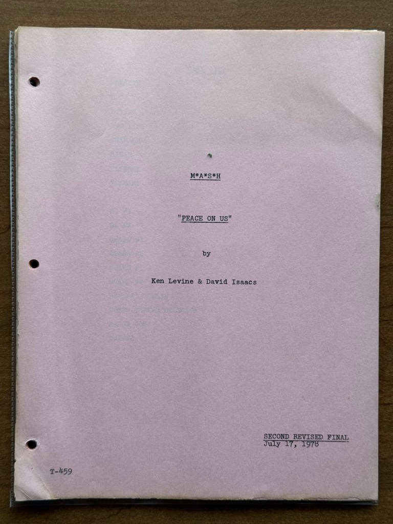 Script Spotlight 46: “Peace on Us” – The M*A*S*H Historian