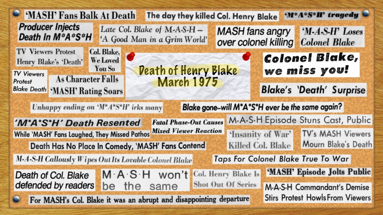 M*A*S*H Headlines 3: Death of Col. Henry Blake Garners Strong Reaction ...