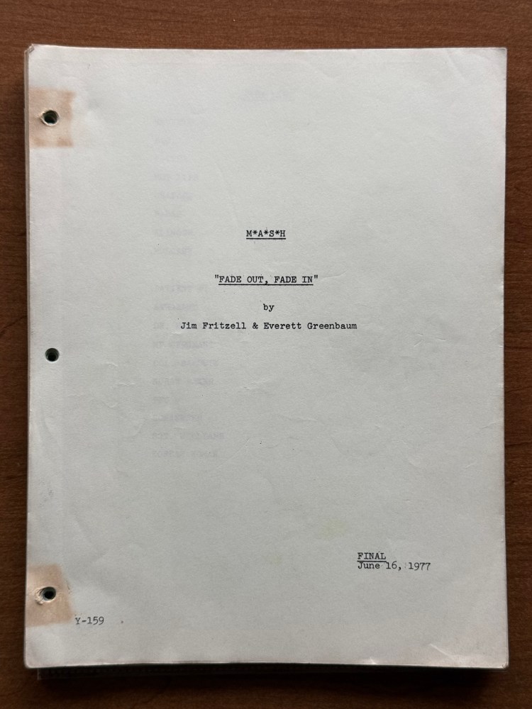 Script Spotlight 45: “Fade Out, Fade In” – The M*A*S*H Historian