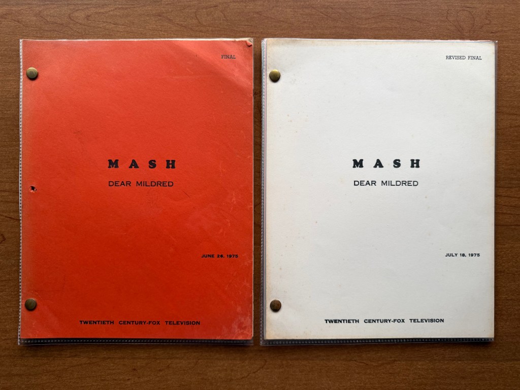 Script Spotlight 52: “Dear Mildred” – The M*A*S*H Historian